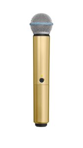 shure wa713-gld colored handle only for blx2/sm58 and blx2/beta58a wireless transmitters (gold)