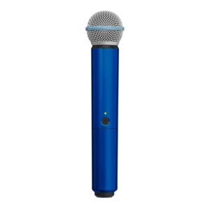 shure wa713-blu colored handle only for blx2/sm58 and blx2/beta58a wireless transmitters (blue)