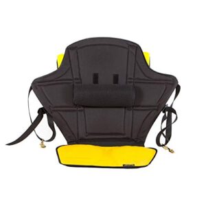 kayak fishing seat for anglers fishermen 20" high back support with lumbar roll and nylon gel seat for big catch kayaking comfort