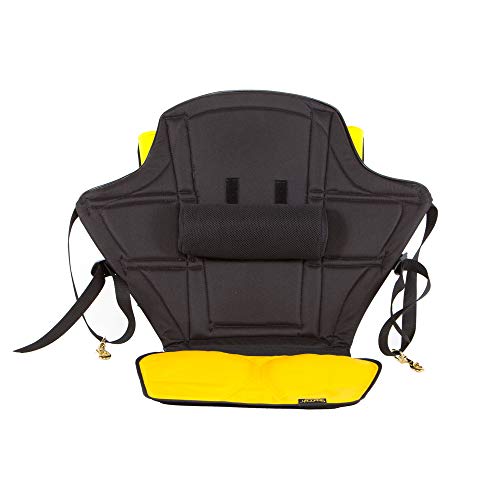 Kayak Fishing Seat for Anglers Fishermen 20" High Back Support with Lumbar Roll and Nylon gel seat for Big Catch kayaking comfort