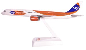 mytravel 757-200 airplane miniature model snap fit kit 1:200 part# abo-75720h-053