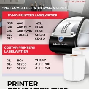 enKo Compatible Zebra 4x6 Label/Dymo Labels 1744907 (4 x 6") for Dymo Labelwriter 4XL Shipping Zebra Direct Thermal Printer (8 Rolls, 1760 Labels)