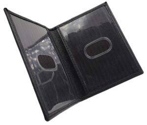 ag wallets 2 id leather bifold license holder (black)