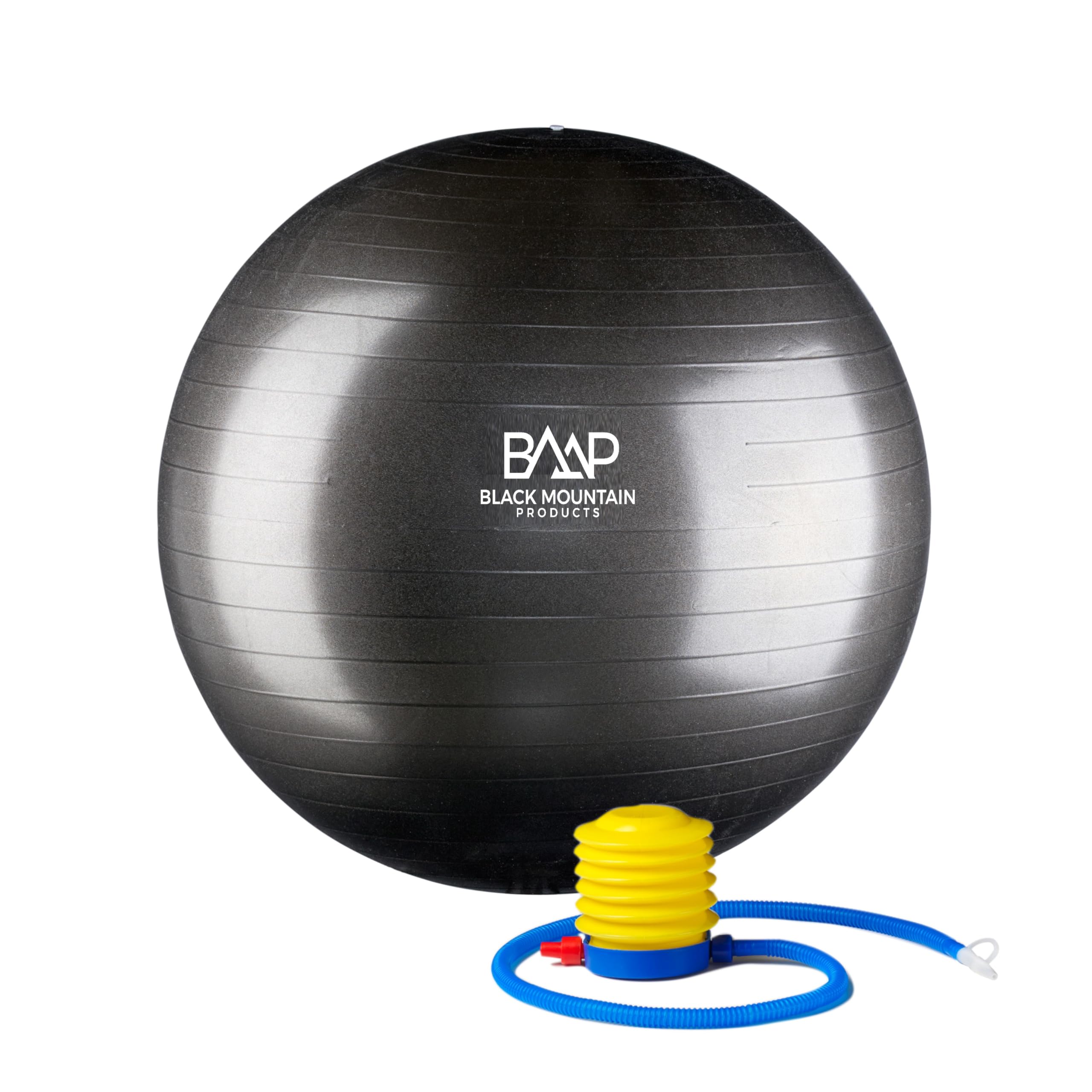 Black Mountain Products 65cm Professional Grade Stability Yoga Ball, Black