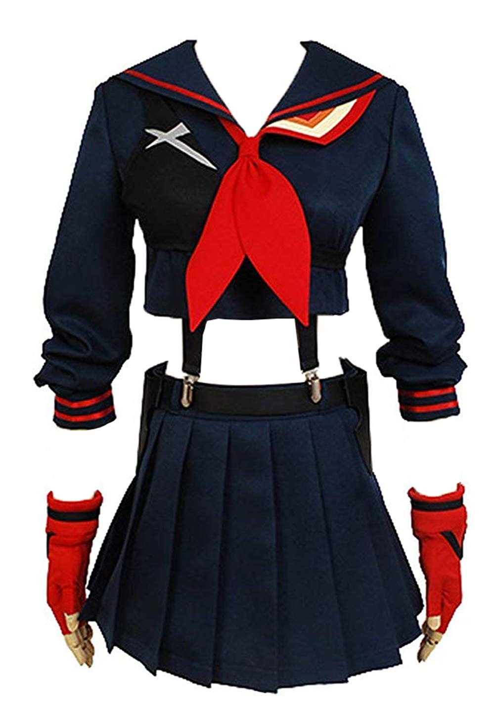 Ya-cos Halloween KILL la KILL Girl's Ryuko Matoi Dress Suit Cosplay Costume,Navy,Womens: X-Small