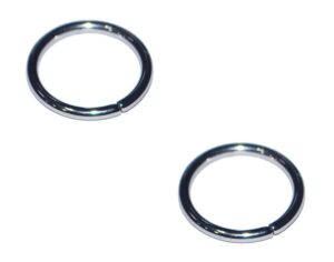 2x 14g 16g 18g 20g body piercing 316l surgical steel 14 16 18 20 gauge annealed seamless nose ring hoop earring eyebrow tragus cartilage 1/4 5/16 3/8 set of 2 (16g-3/8" diameter)