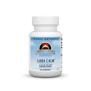 source naturals serene science gaba, 125 mg, orange flavored* - 30 tablets