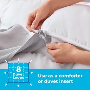 LINENSPA White Down Alternative Comforter and Duvet Insert - All-Season Comforter - Box Stitched Comforter - Bedding for Kids, Teens, and Adults - Twin