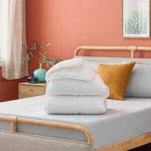 LINENSPA White Down Alternative Comforter and Duvet Insert - All-Season Comforter - Box Stitched Comforter - Bedding for Kids, Teens, and Adults - Twin