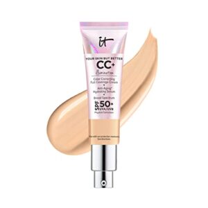 it cosmetics your skin but better cc+ cream illumination - color correcting cream, full-coverage foundation, hydrating serum & spf 50+ sunscreen radiant finish 1.08 fl oz