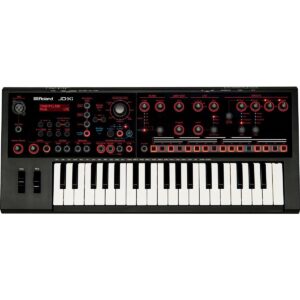 roland jd-xi 37-key interactive analog/digital crossover synthesizer, black