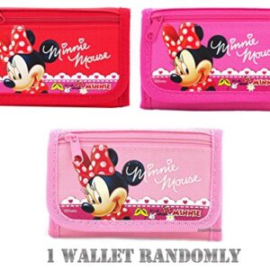 Disney Minnie Mouse Trifold Wallet - 1 WALLET PINK OR HOT PINK RANDOMLY