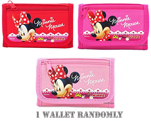 Disney Minnie Mouse Trifold Wallet - 1 WALLET PINK OR HOT PINK RANDOMLY