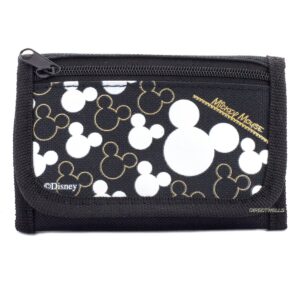 disney mickey mouse black silver trifold wallet - 1 wallet