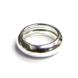 10 pcs Bright 925 Sterling Silver 7mm Round Spacer Ring fits European Charm Bracelets