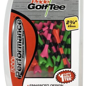 Pride Golf Tee Spikes 30 Count Tees, Citrus Mix, 2.75 US