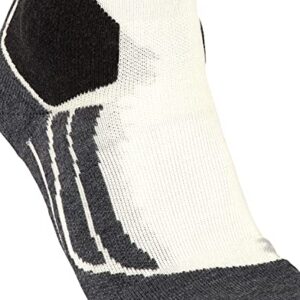 FALKE Women's SK2 Wool Ski Socks, Merino, Knee High, Mid Weight, Breathable Quick Dry, Warming Winter Athletic Sock, White (Off-White 2040), 6.5-7.5, 1 Pair