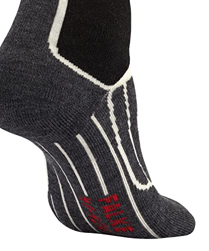 FALKE Women's SK2 Wool Ski Socks, Merino, Knee High, Mid Weight, Breathable Quick Dry, Warming Winter Athletic Sock, White (Off-White 2040), 6.5-7.5, 1 Pair