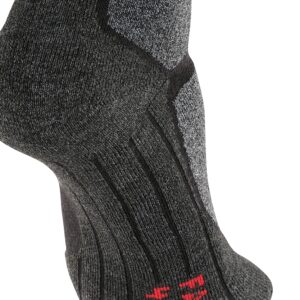 FALKE Men's SB2 Ski Socks For Snowboarding, Merino Wool, Knee High, Mid Weight Cushion, Breathable Quick Dry, Black (Black-Mix 3010), 12.5-13.5, 1 Pair