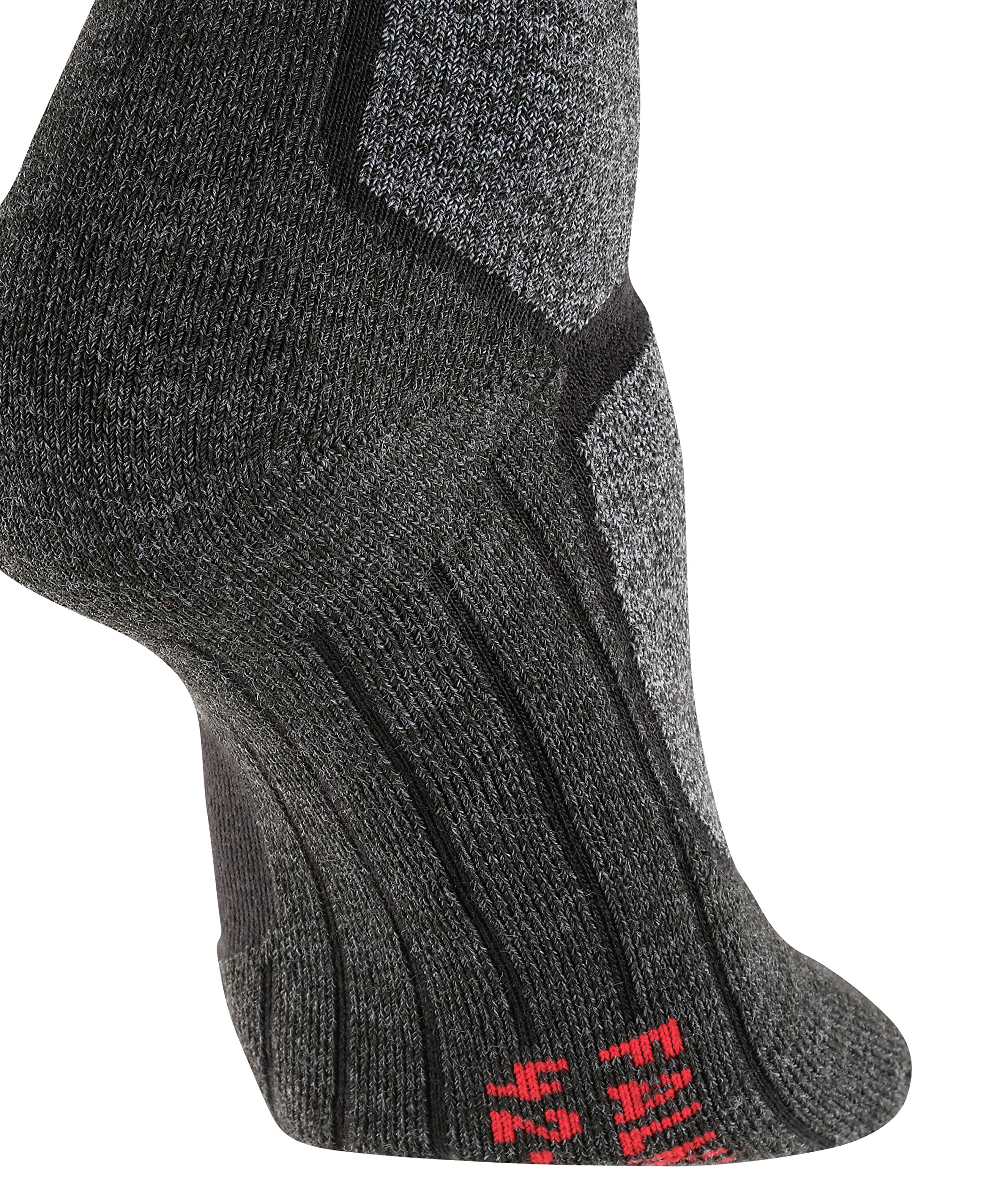 FALKE Men's SB2 Ski Socks For Snowboarding, Merino Wool, Knee High, Mid Weight Cushion, Breathable Quick Dry, Black (Black-Mix 3010), 12.5-13.5, 1 Pair