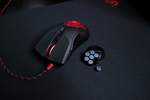 BLOODY AL90 Optical Gaming Mouse with Light Strike (LK) Optical Switch & Scroll - 8 Programmable Buttons and Advanced Macros - Ergonomic Right Hand Grip - Button Grips - Colored Profile Selection