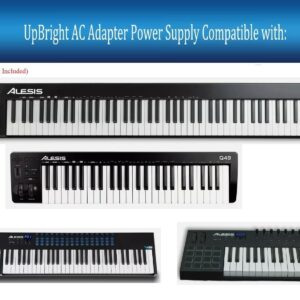 UpBright 9V AC/DC Adapter Compatible with Alesis Q49 VI61 VI49 VX49 VI25 Q25 Q61 QX61 Q88 USB MIDI Keyboard Controller DM7X Drum Module Nitro Drum Kit 8 Pc Electronic Drum Kit Set Perc Sample Pad Pro