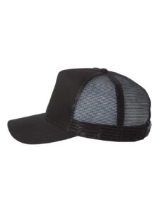 mega cap five-panel pet mesh back trucker one size black