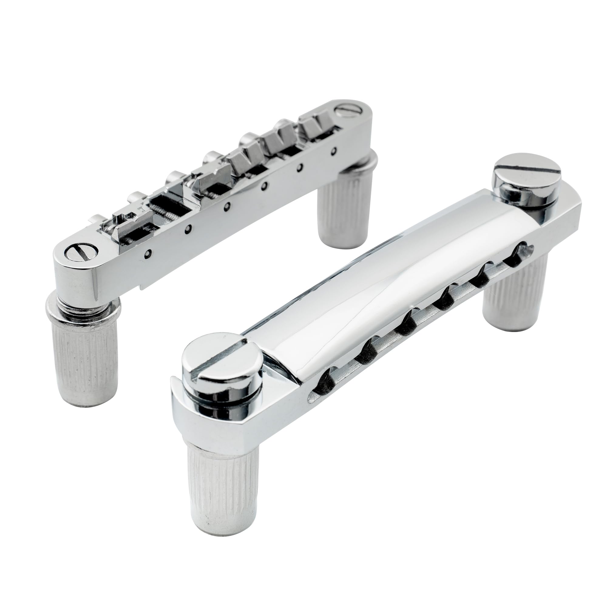 Musiclily Guitar Tune-O-Matic Bridge and Stop Bar Tailpiece with Anchors and Studs Set for Epiphone Les Paul LP SG Style 6 String Electric Guitar,Chrome