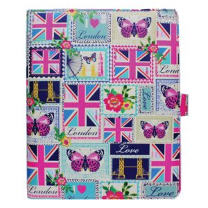 accessorize love london fashion universal ipad folio case cover with built-in stand for ipad 2/3/4, ipad air/air 2