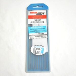 Miller Weldcraft WG116X7 Rare Earth Tungsten Electrode 1/16" X 7", 10 pack