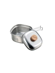 captain stag uh-4202 stainless steel square ramen cooker, 0.3 gal (1.3 l), made in japan, made in japan