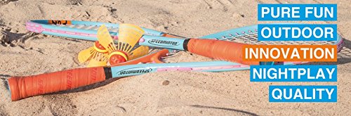 Speedminton SM01-FUN-10 FUN Set - Alternative to beach ball, spike ball, badminton, incl. 1 HELI and one FUN Speeder, perfect for the beach, park or backyard, Blue Orange