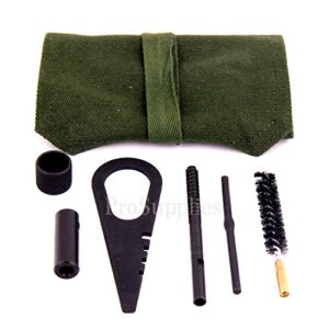 tacfun mosin nagant cleaning kit/cleaning tools with pouch lr 7.62x54r, includes: mosin nagant tool, brush, jag, cleaning rod attachment, end cap for rod, pouch