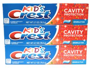 crest kid's sparkle fun toothpaste cavity protection 2.7oz (3 pack)