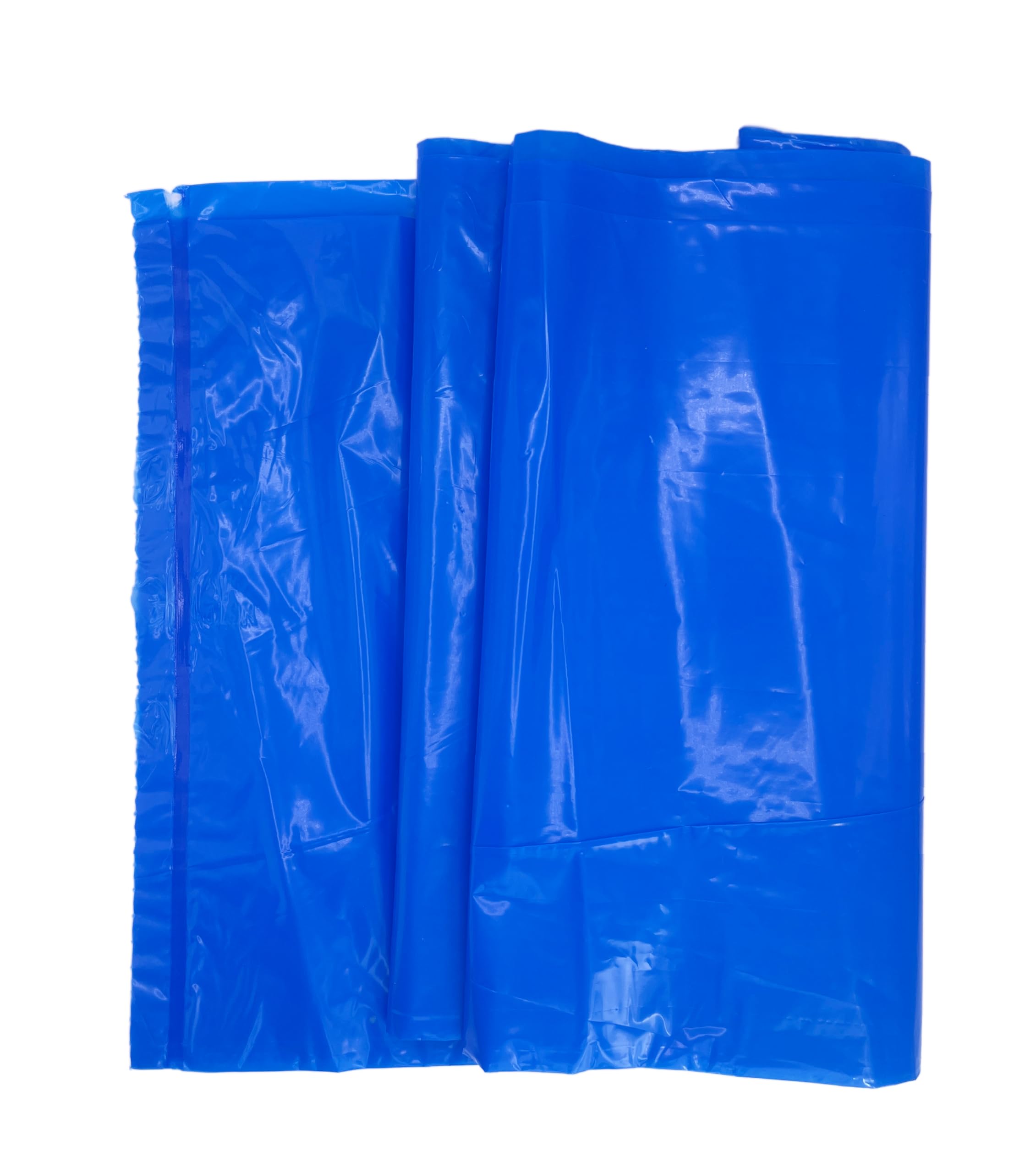 USA-Made Colorful Trash Bags in Variety of Sizes and Colors (10, BLUE 33 GALLONS)