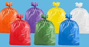 USA-Made Colorful Trash Bags in Variety of Sizes and Colors (10, BLUE 33 GALLONS)