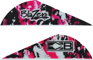 bohning true color 2" blazer vanes pink camo blazer vane, 100pk