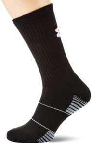 under armour unisex ua team crew socks lg black