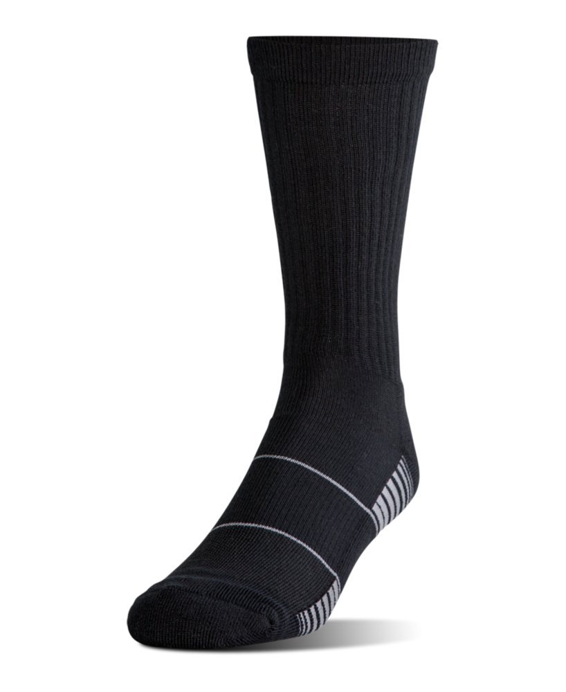 Under Armour Unisex UA Team Crew Socks LG Black