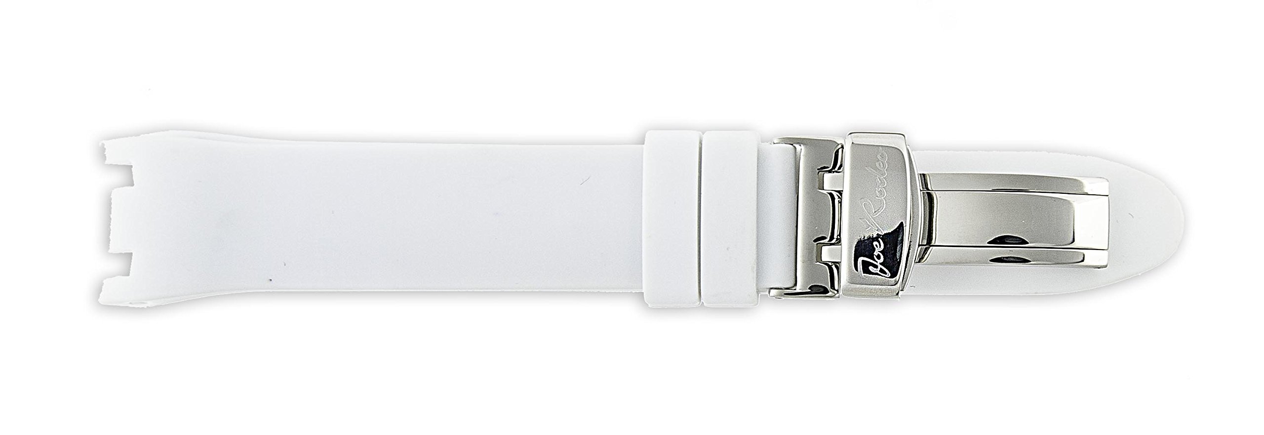 Joe Rodeo Watch Band for Broadway in White Color Rubber