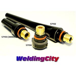 WeldingCity TIG Welding Torch Accessory Kit for Gas Lens Setup 3/32" Collet-Gas Lens-Ceramic Cup-Gasket-Back Cap in Torch 17, 18 and 26 Miller Lincoln Hobart ESAB Weldcraft (T14)