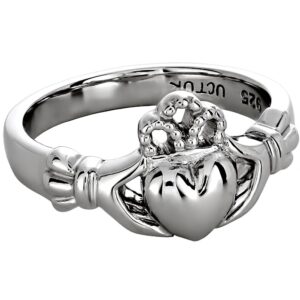 claddagh ring sterling silver ladies ls-uls-6163 - size: 9