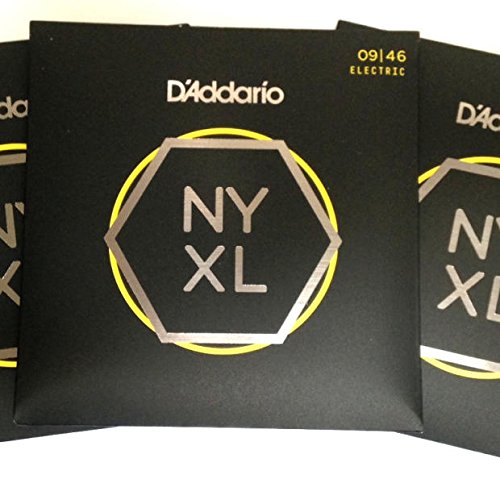 D'Addario 3 Sets of D'Addario NYXL 0946 | Electric Guitar Strings | Super Light Gauge 09-46