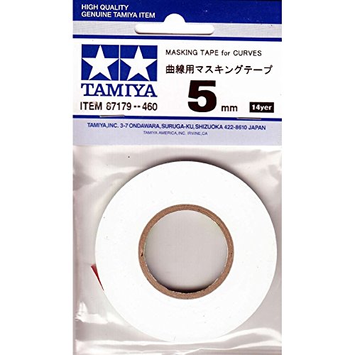 Tamiya TAM87179 87179 Masking Tape for Curves 5Mm, White