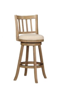 boraam sheldon bar height stool, 1 pack, 29-inch, 1-pack, driftwood wire-brush and ivory