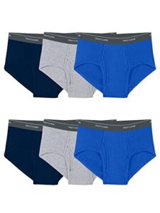 fruit of the loom mens tag-free cotton briefs underwear, 6 pack - assorted colors, large us