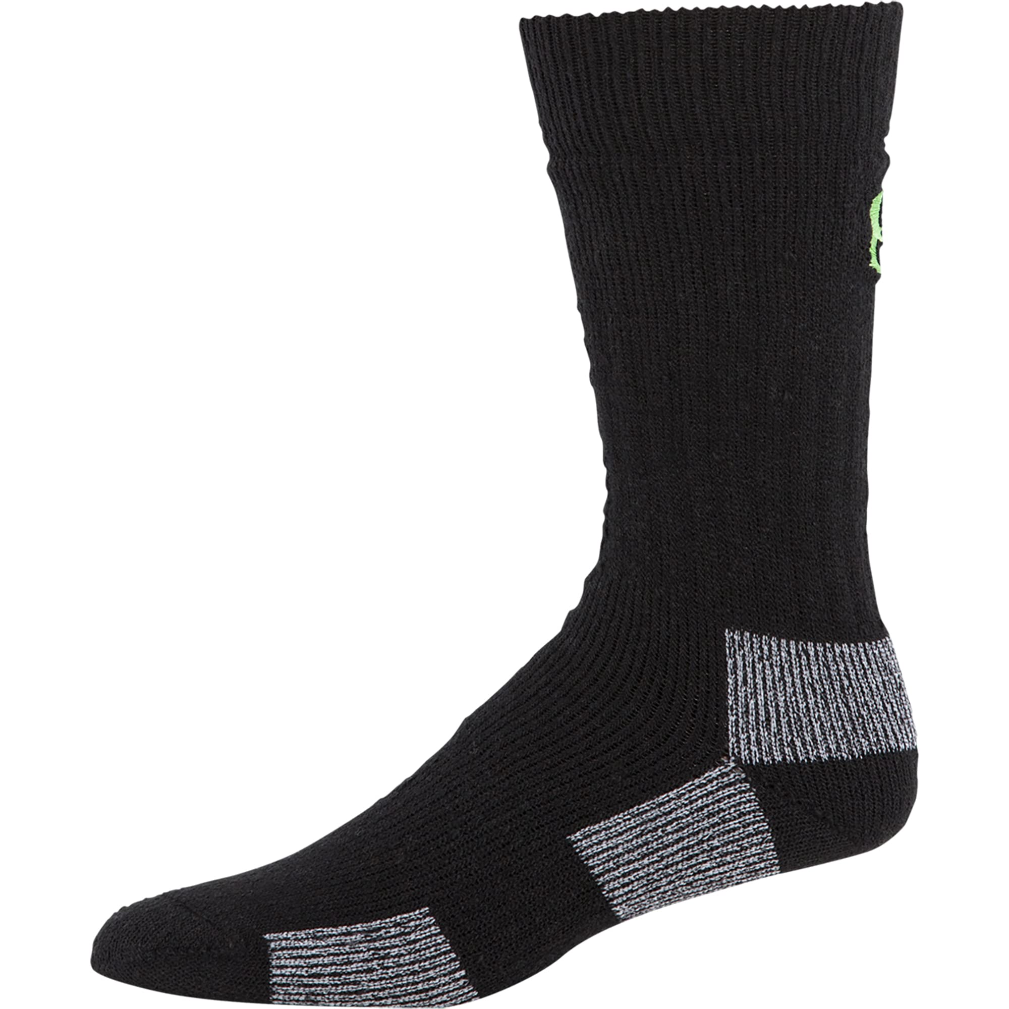 Under Armour Adult Scent Control II Crew Socks, 1-Pair, Black/Velocity Green, Large