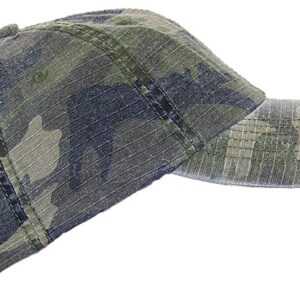 Mega Cap MG Unisex Unstructured Ripstop Camouflage, Camo, Size One Size