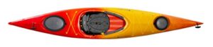 perception kayaks conduit 13 | sit inside kayak | recreational kayak with front and rear storage | 13' | sunset