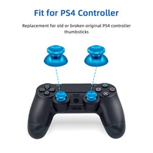 Gam3Gear Thumbsticks Analog Bullet Button Aluminum Custom Metal Replacement Joystick Thumb Sticks Buttons Hats Spare Parts Accessories for Playstation 4 PS4 DualShock 4 Modded Controllers Light Blue